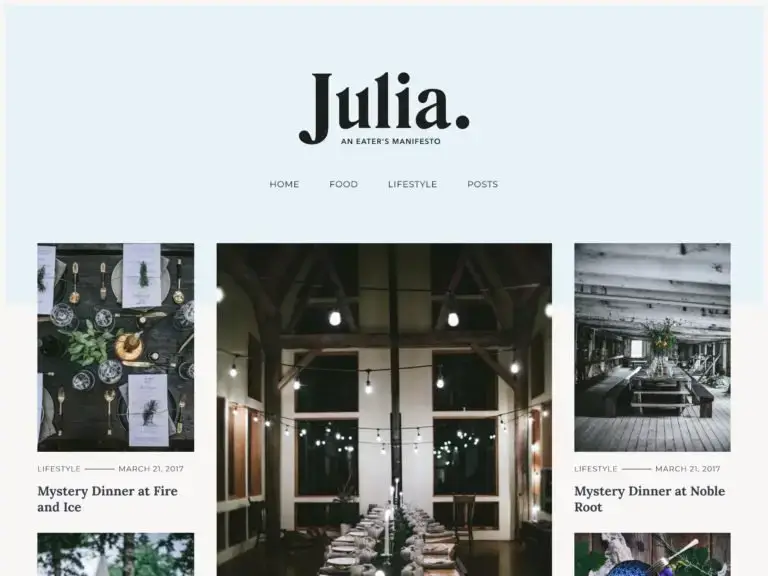 7 En İyi Ücretsiz Yemek Blogu WordPress Teması – sonrakiaşama.com